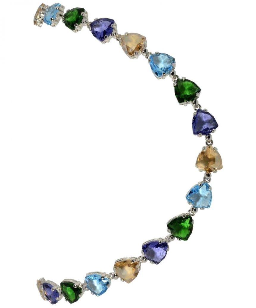 Collar fiesta de colores fabricado en plata rodinada con cristales ...
